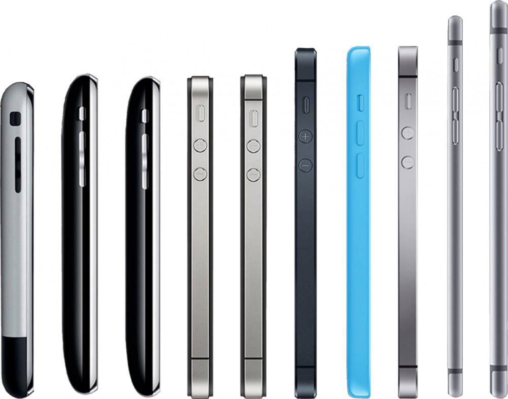 A evolução dos iPhones